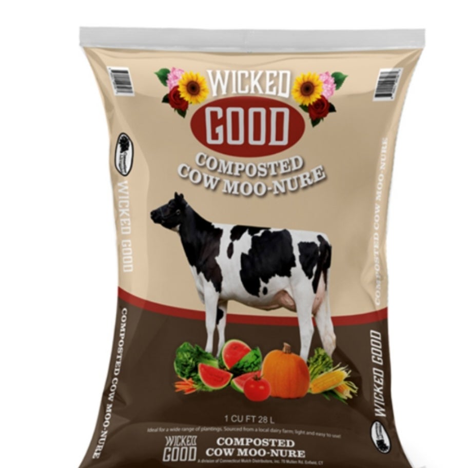 Wicked Good Composted Cow Moo-nure 1 cu. ft | Stonington Gardens LLC